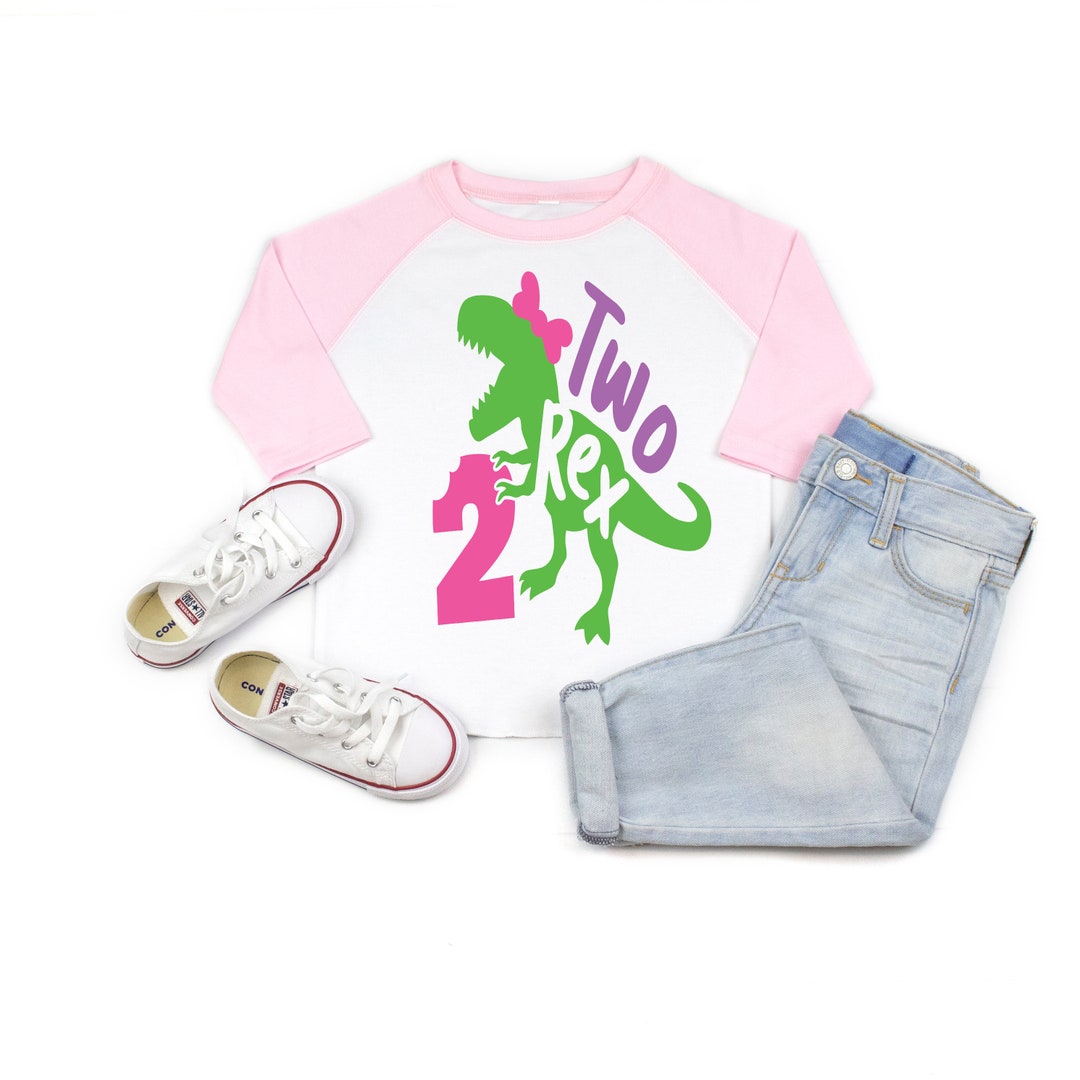 Two Rex Shirt, 2 Rex, Girl Dinosaur Birthday, 2 Rex Birthday Shirt ...