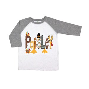 Kids Toddler Boy Girl Personalized Custom Fall Thanksgiving Turkey ...