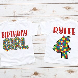 Building Block Birthday Shirt, Builder Birthday Shirt, Building Block ...