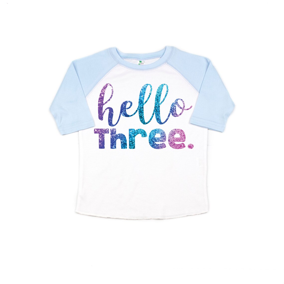 Girls 3rd Third Birthday Rainbow Hello Three Year Old Shirt - Etsy