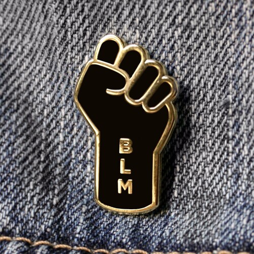 Charity Fundraiser Pin Black Lives Matter BLM Raised Fist | Etsy