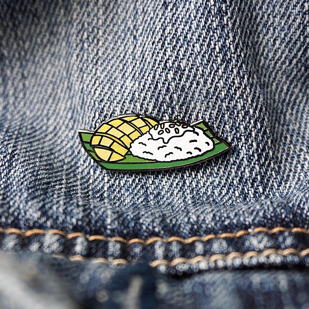 Thailand Mango Sticky Rice Pin Food Dessert Pin Foodie - Etsy