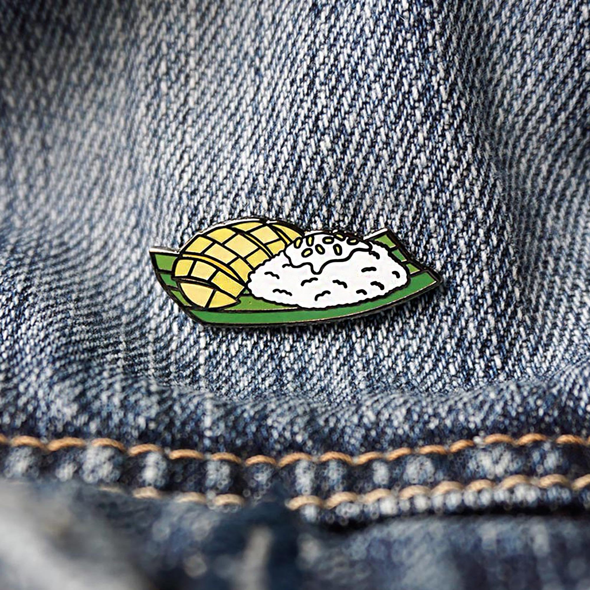 Thailand Mango Sticky Rice Pin Food Dessert Pin Foodie - Etsy