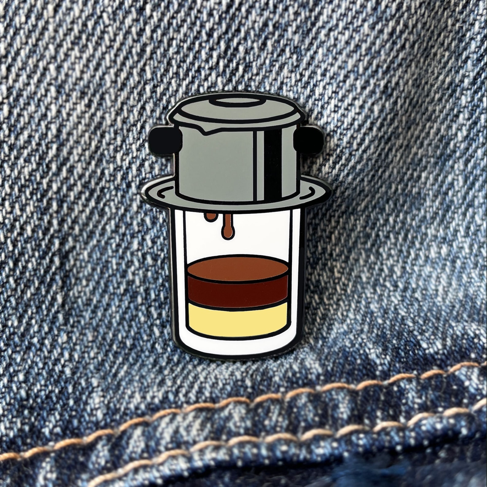 Vietnamese Iced Coffee Pin Food Pin Ca Phe Sua Da Cafe - Etsy