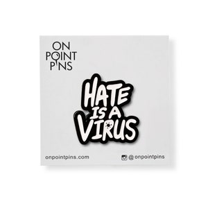 Charity Fundraiser Pin | Hate is a Virus Pin | Stop Asian Hate | Anti ...