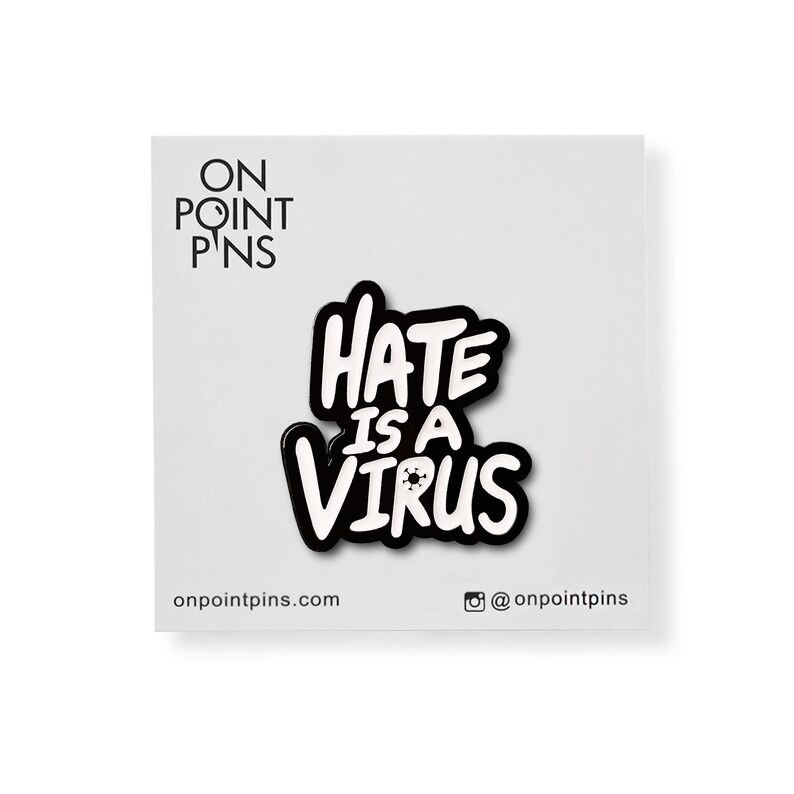 Charity Fundraiser Pin | Hate is a Virus Pin | Stop Asian Hate | Anti ...