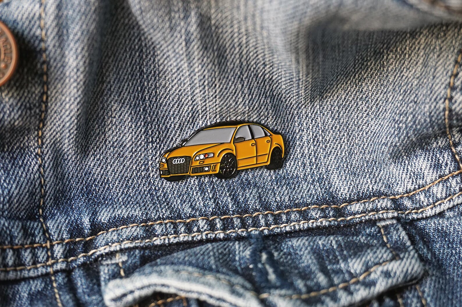 Orange Audi RS4 S4 Car Pin Sports Race Car Soft Enamel Pin | Etsy
