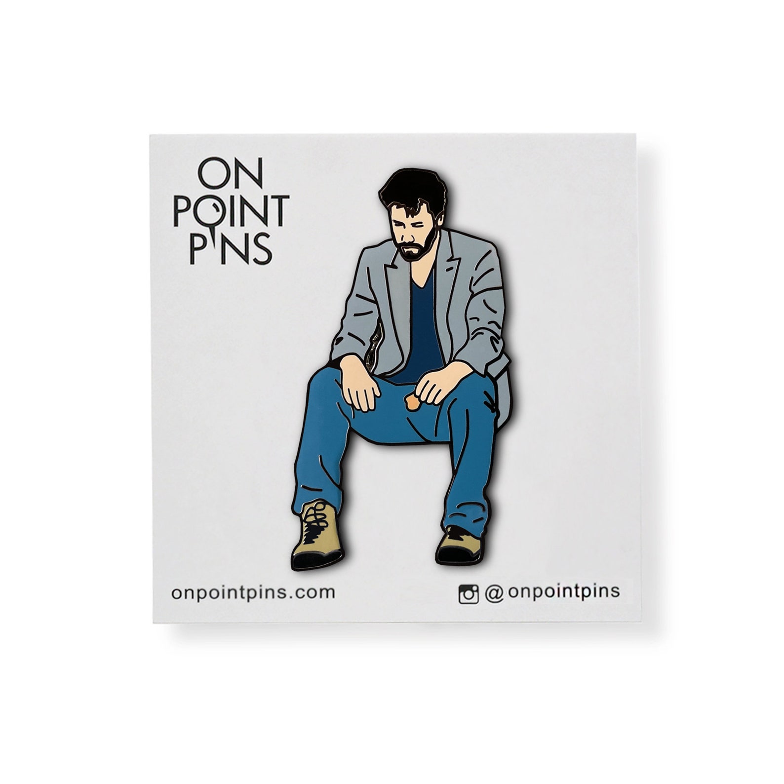 Sad Keanu Reeves Park Bench Meme Pin Funny Sitting on - Etsy