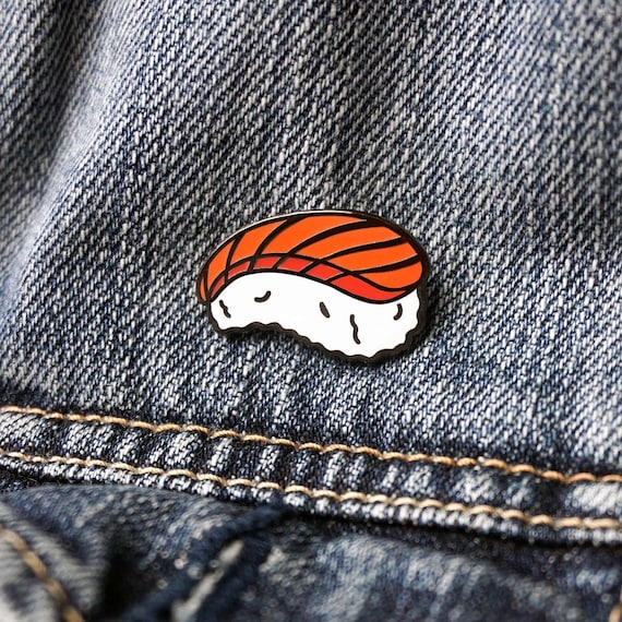 Salmon sake Nigiri Sushi Pin Japanese Japan Food Pin | Etsy