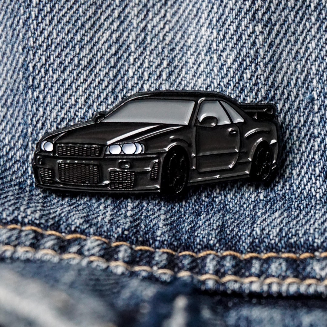 Nissan Skyline GT-R R34 (gunmetal Grey/gray) Car Pin | Sports Race ...