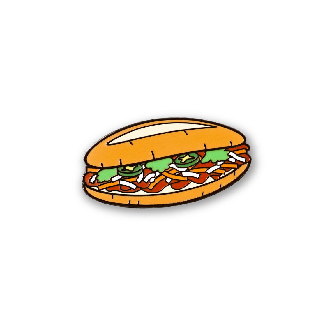 Banh Mi Vietnamese Sandwich Pin Food Pin Baguette - Etsy