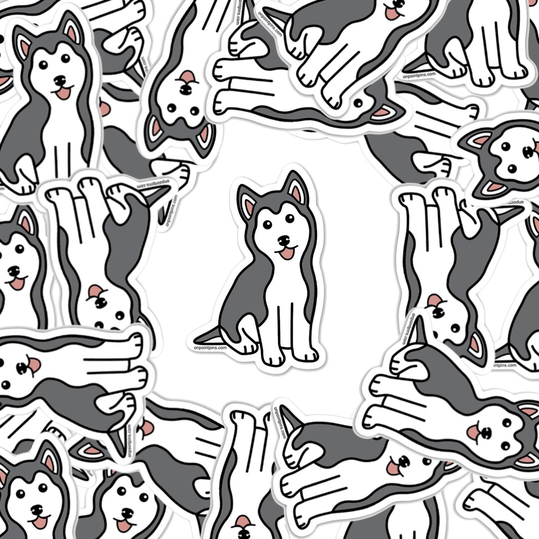 Siberian Husky Puppy "bad Dog" Vinyl Die Cut Waterproof Sticker ...
