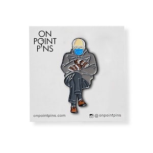Bernie Sanders Mittens Meme Pin | Presidential Inauguration 2021 ...