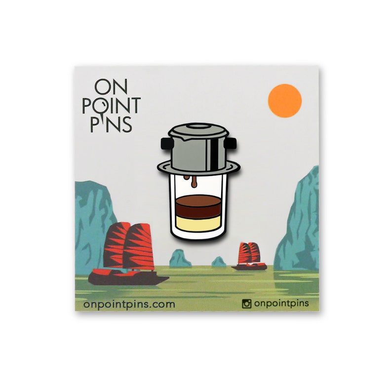 Vietnamese Iced Coffee Pin Food Pin Ca Phe Sua Da Cafe - Etsy