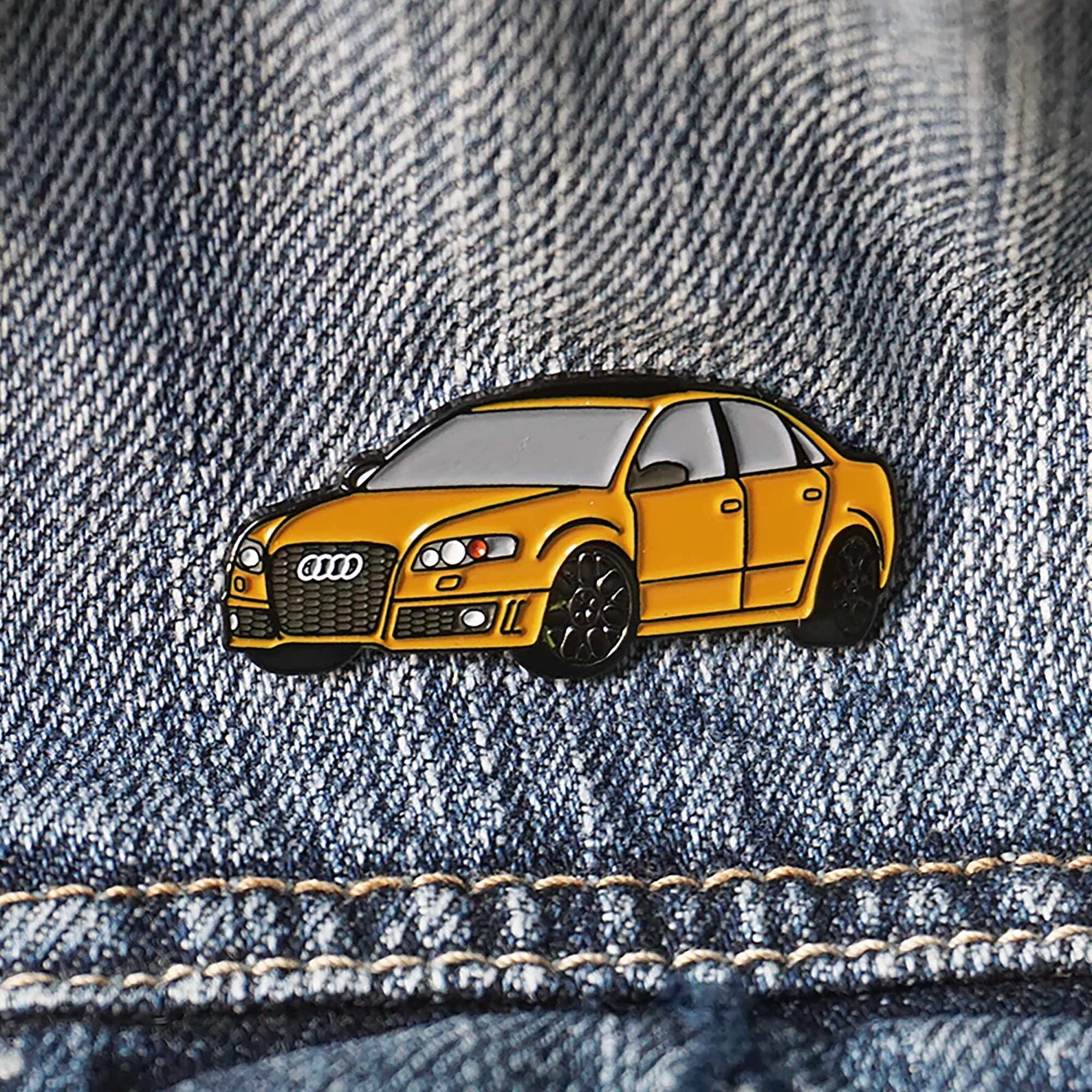 Orange Audi RS4 S4 Car Pin Sports Race Car Soft Enamel Pin - Etsy