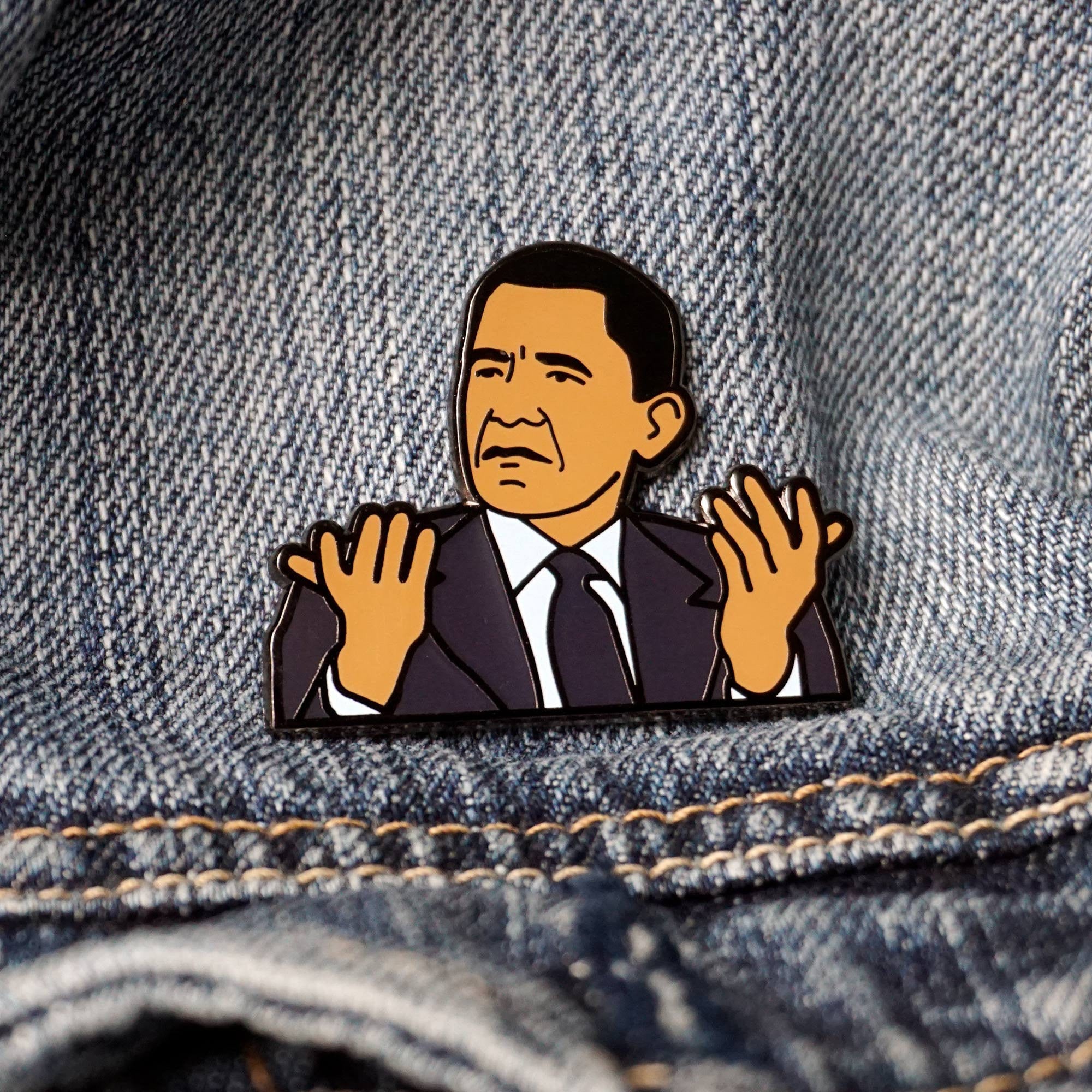 Barack Obama Pin WTF Meme United States President Hard - Etsy