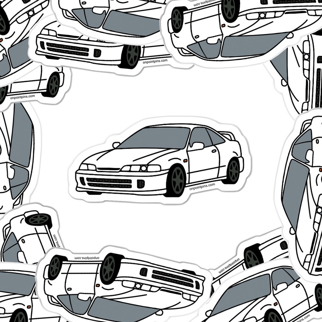 Honda Acura Integra Type R (white) Vinyl Die Cut Waterproof Sticker ...