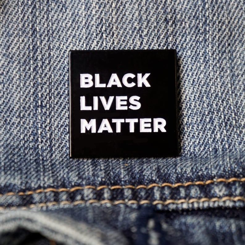 Charity Fundraiser Pin Black Lives Matter BLM Pin Black - Etsy