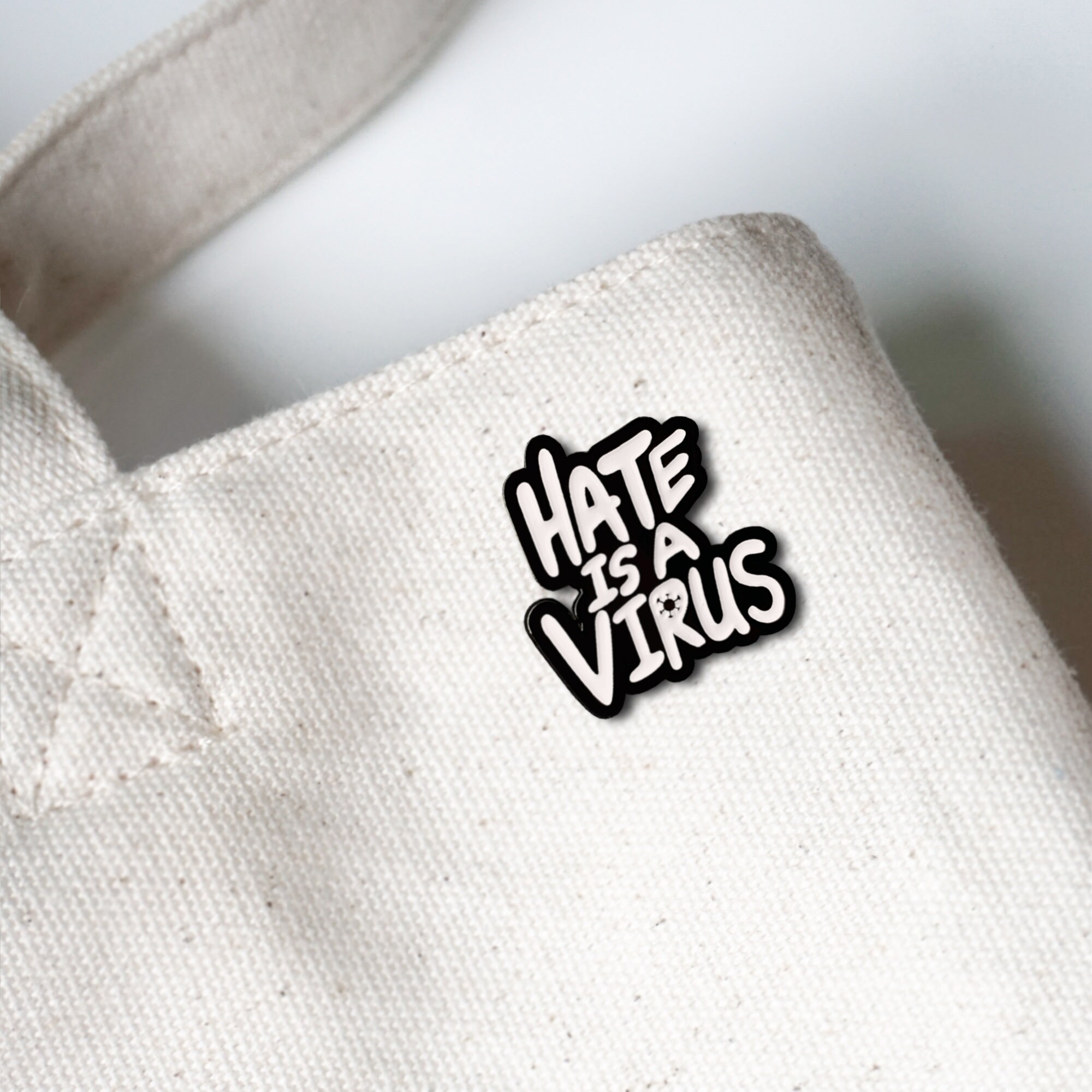Charity Fundraiser Pin | Hate is a Virus Pin | Stop Asian Hate | Anti ...