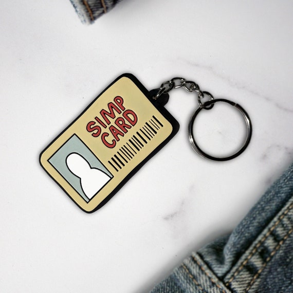 Simp Card Arthur Keychain Soft PVC Rubber Funny Meme | Etsy