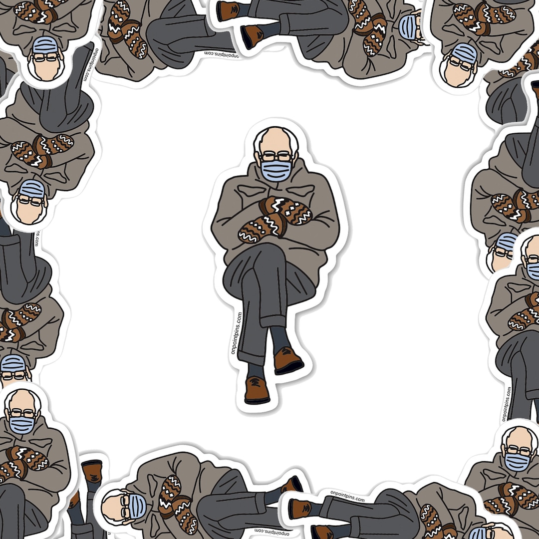 Bernie Sanders Mittens Meme Vinyl Die Cut Waterproof Sticker Politics ...