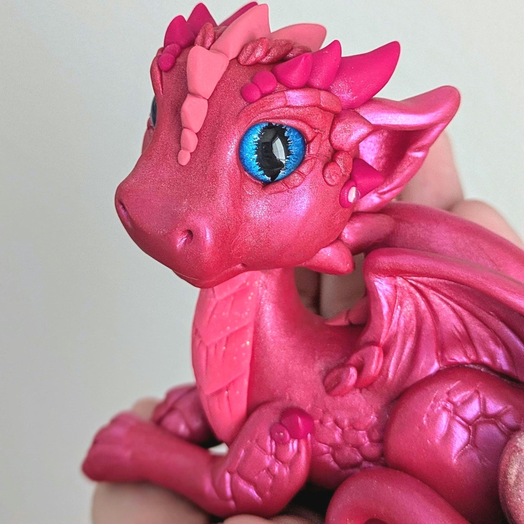 Handmade Dragon Sculpture, Polymer Clay Dragon, Clay Dragon, Dragon Art ...
