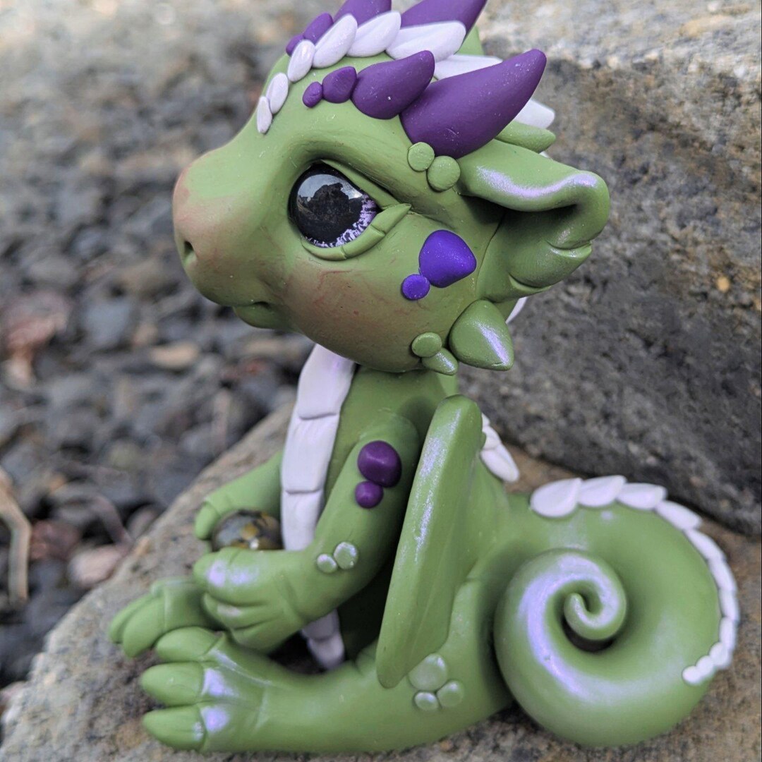 Handmade Dragon Sculpture, Polymer Clay Dragon, Clay Dragon, Dragon Art ...