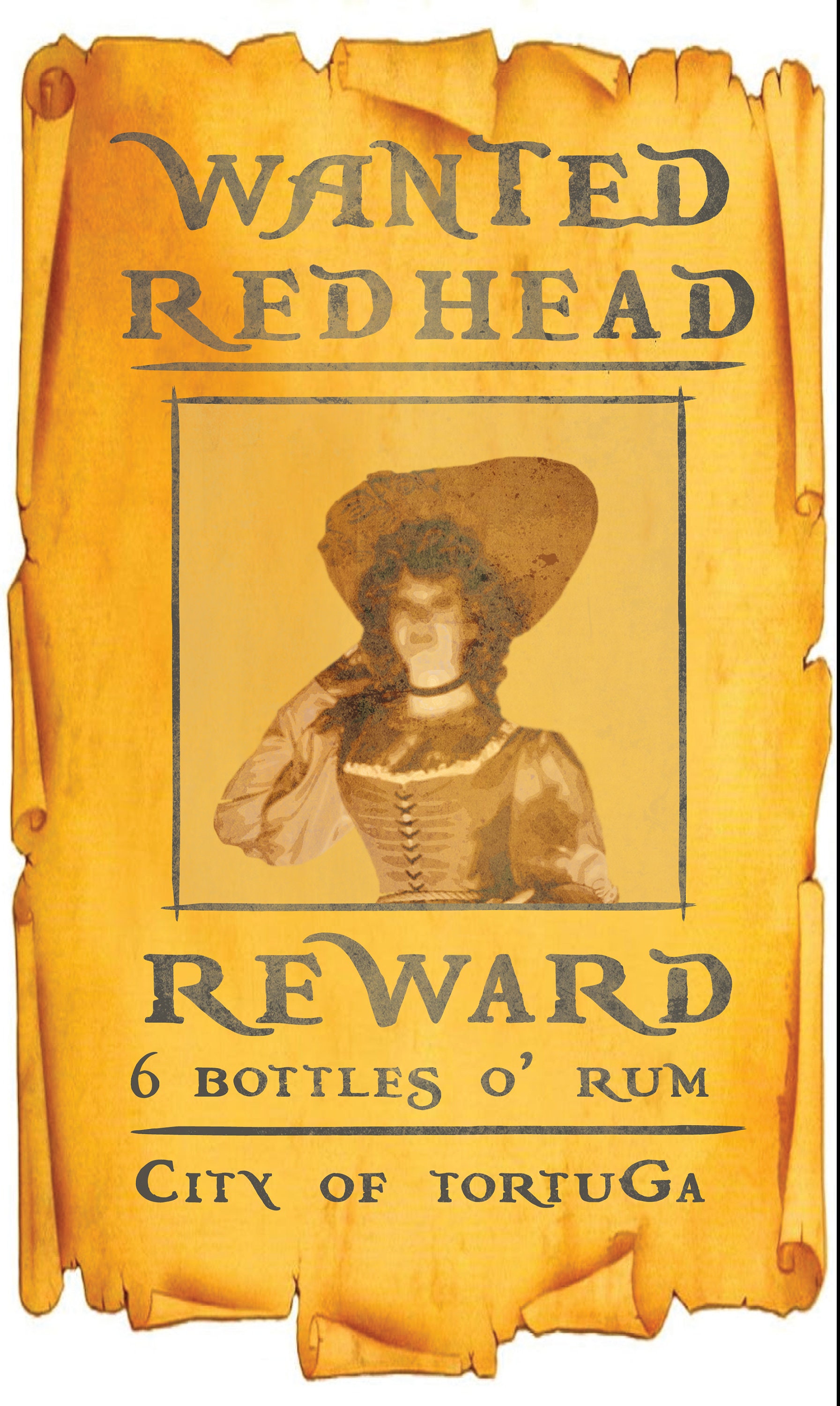 We Wants the Redhead Wanted Poster From Pirates of the Caribbean, TEE ...