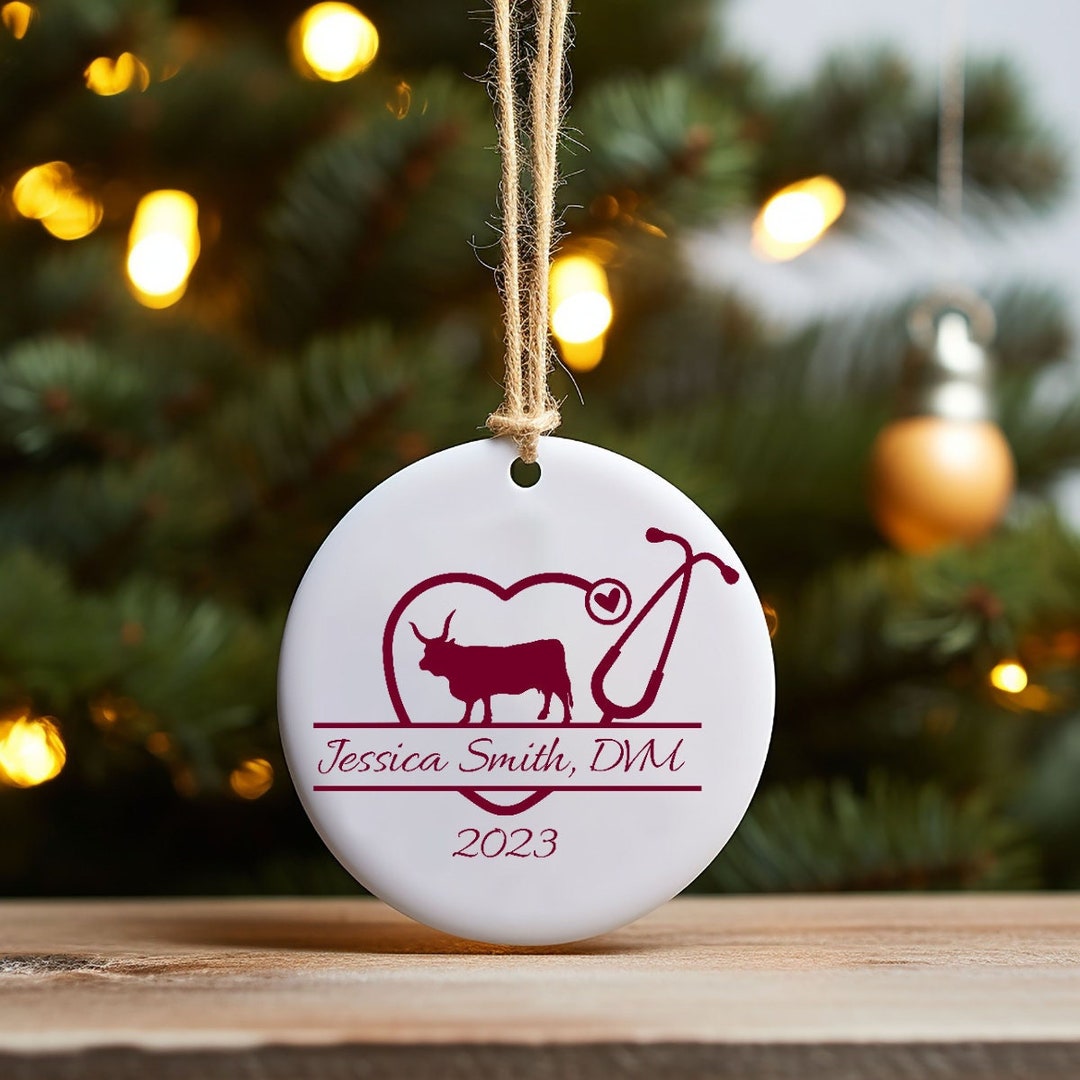 Personalized Veterinary Christmas Ornament Custom Vet Student Christmas ...