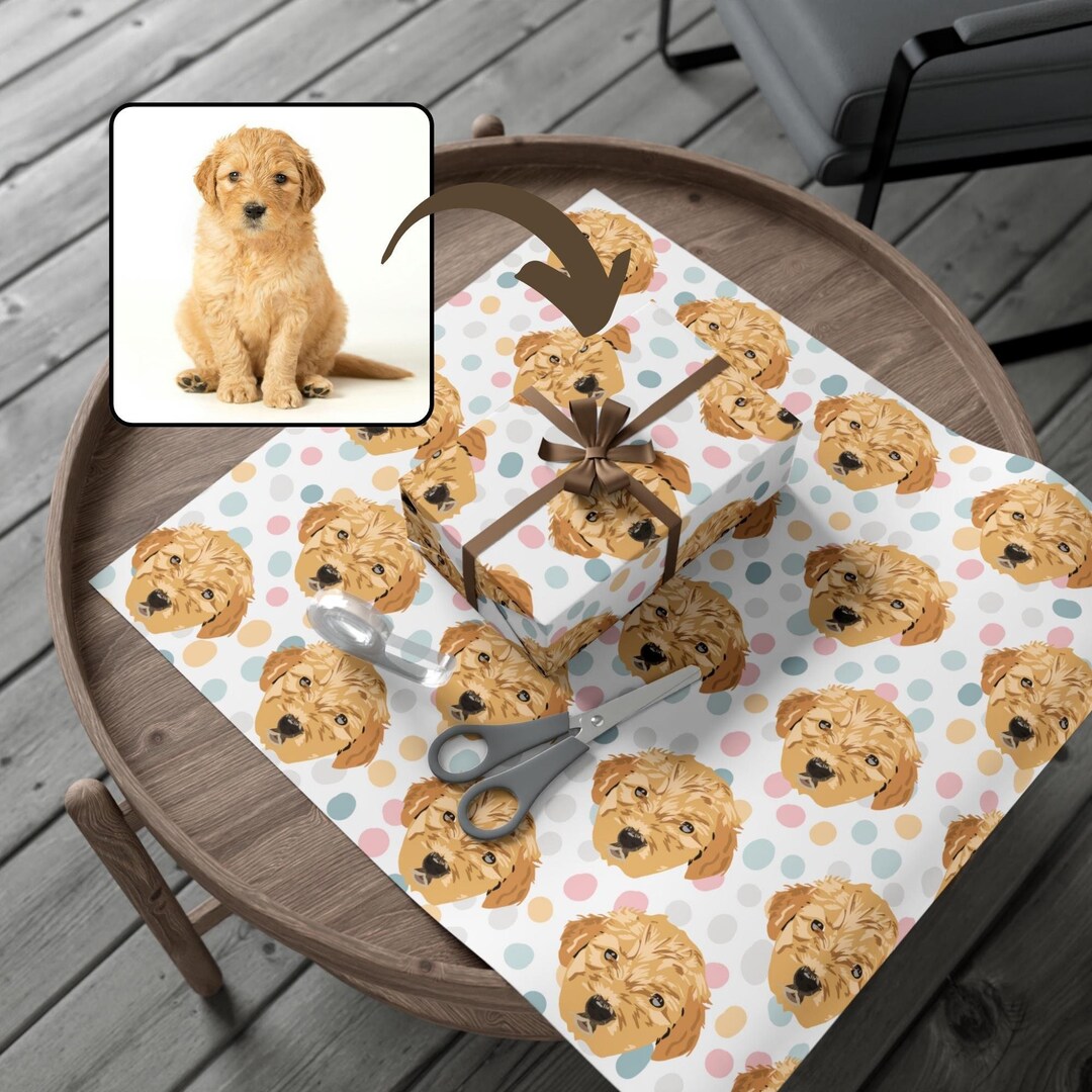 Custom Pet Portrait Gift Wrapping for Dog Mom Gift for Pet Lover ...