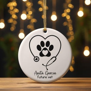 Personalized Veterinary Ornament for Veterinarian Gift for Vet School ...
