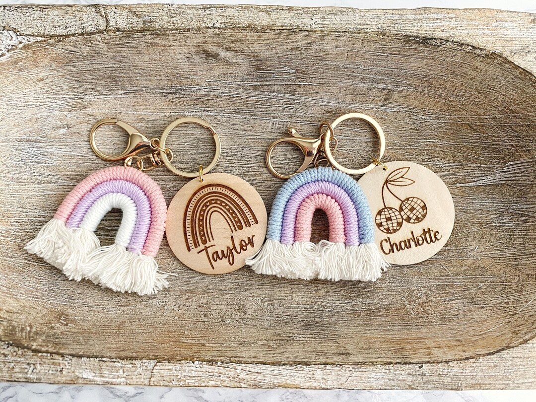 Personalized Boho Rainbow Keychain Bachelorette Party Gift for Teen ...