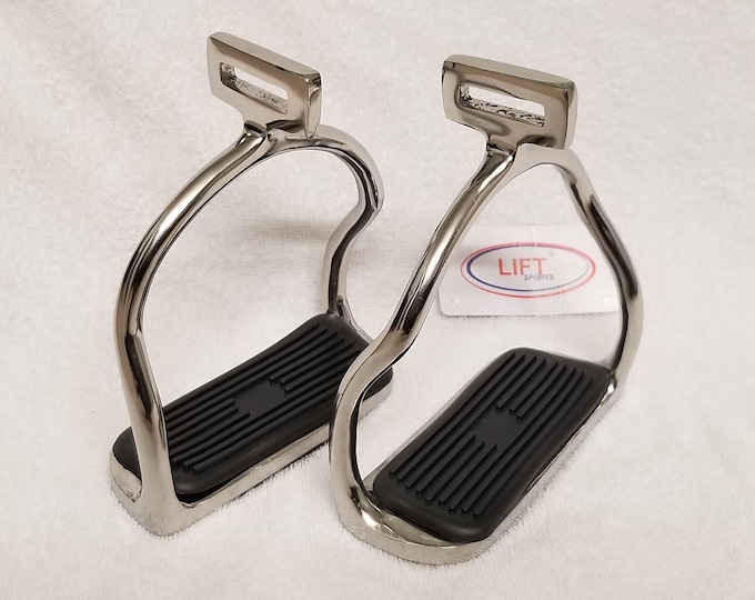 Horse Safety Saddle Stirrups 4.75 Inch Double Bend Stainless Steel ...