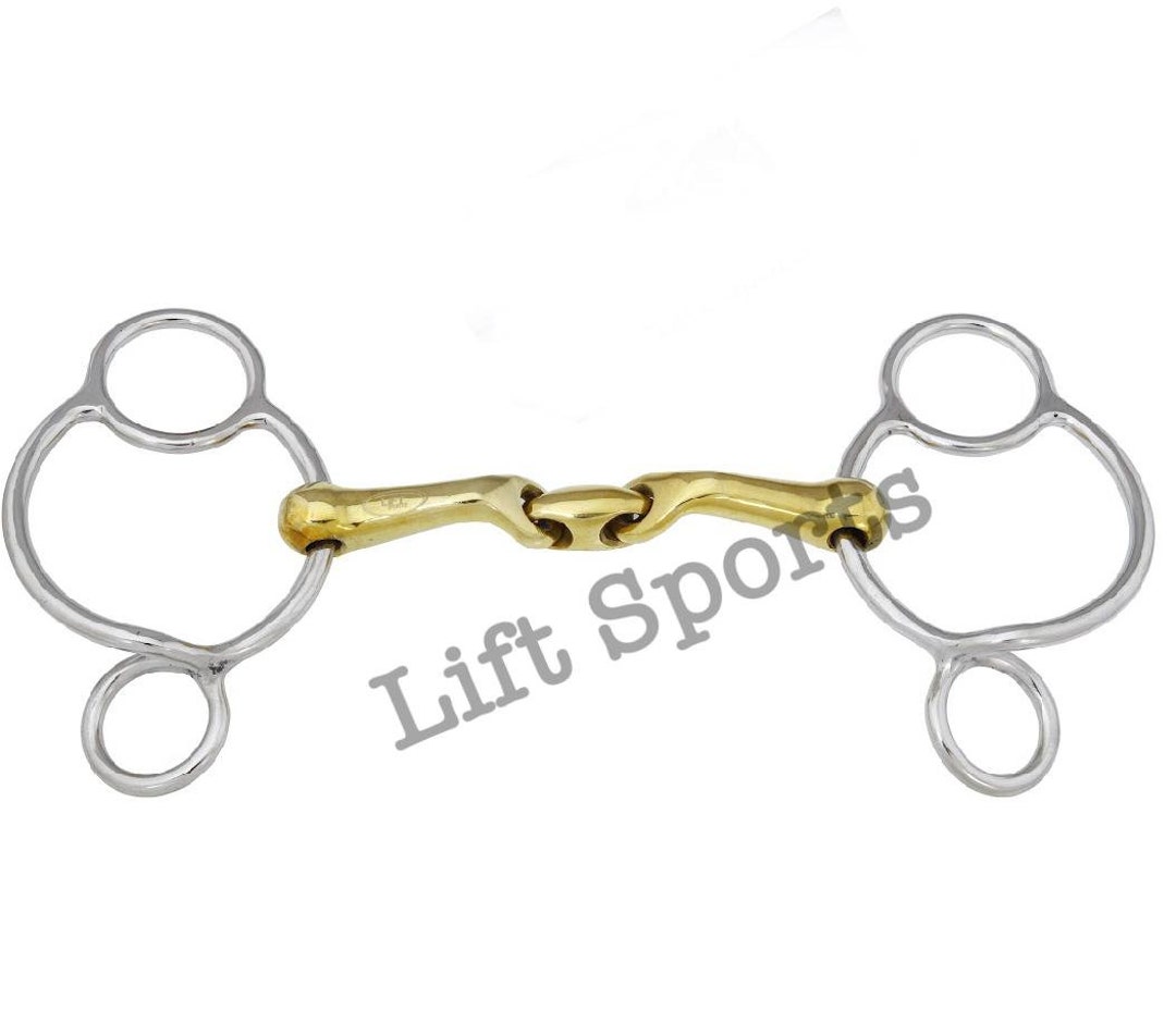 Universal 3 Ring Gag Verbindend Angled Bit Lozenge Fat Stainless Steel ...