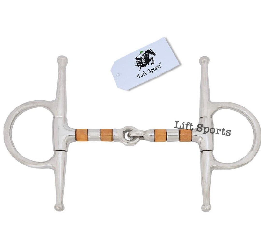 Full Cheek Horse Snaffle Bit With Copper Roller German Stainless Steel ...