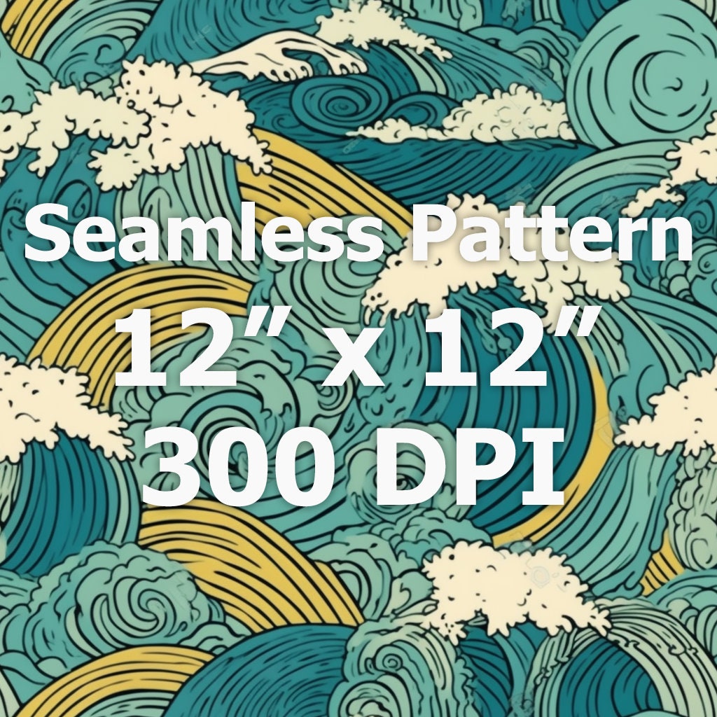 8 Seamless Waves Patterns. Waves Background. Sublimation - Etsy