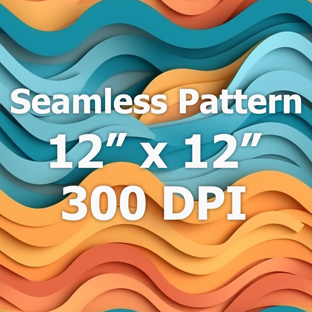 8 Seamless 3D Paper Waves Patterns. 3D Paper Waves Background ...