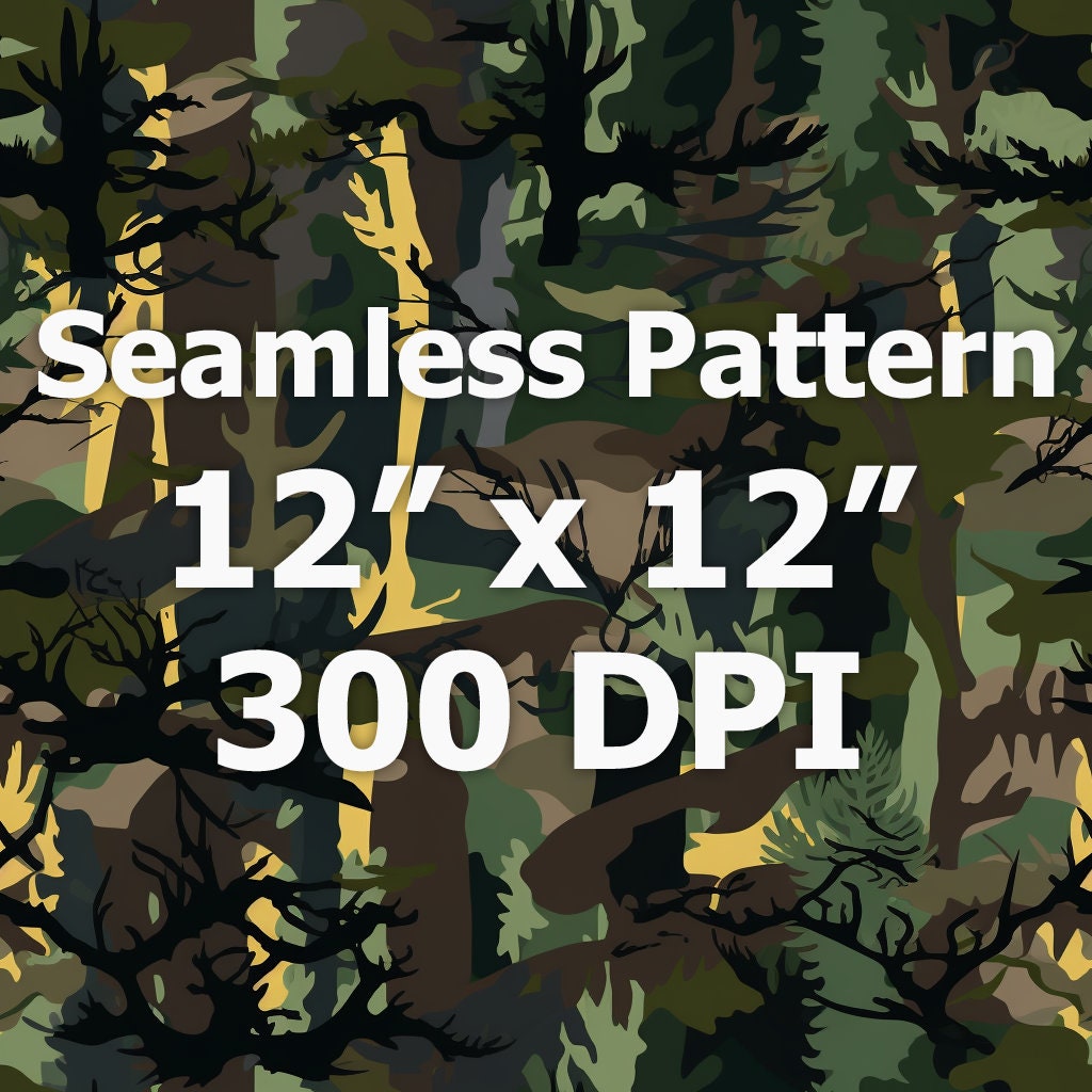 8 Hunting Camo #3 Seamless Patterns: 12" PNG (digital Download) - Etsy