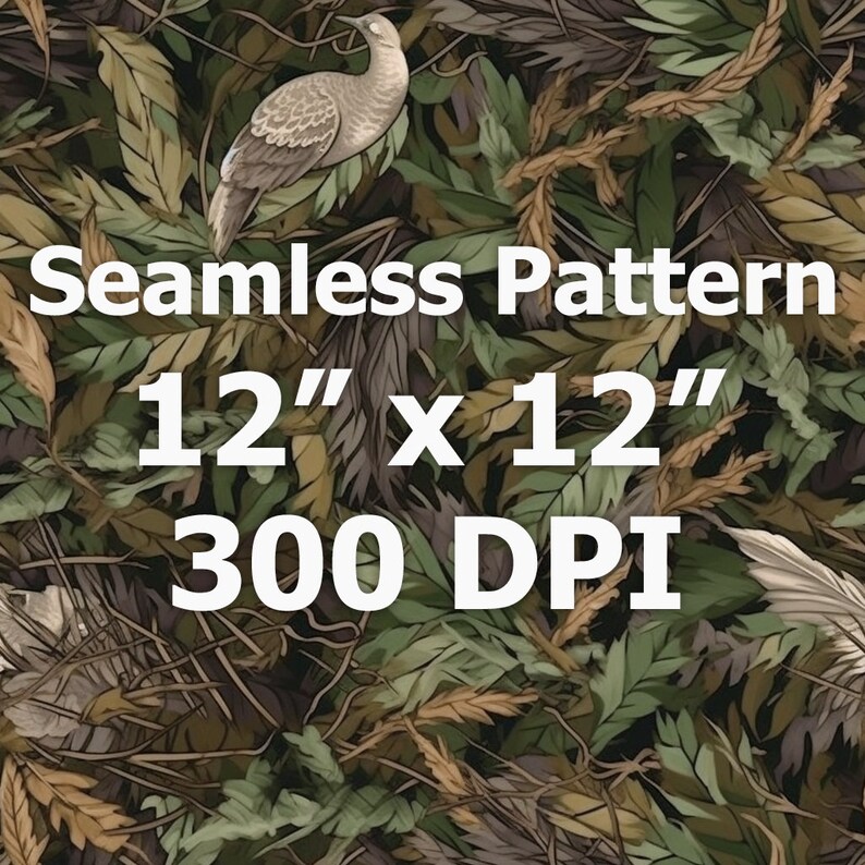 Hunting Camo Seamless Pattern: 8 PNG Digital Papers (12x12, 300 DPI) - Etsy