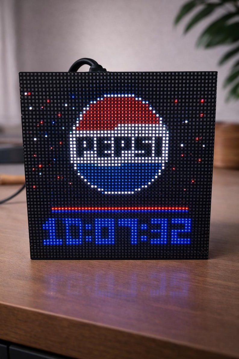 Pepsi Animated LED Digital Clock – Retro 8-bit Arcade Decor - Etsy
