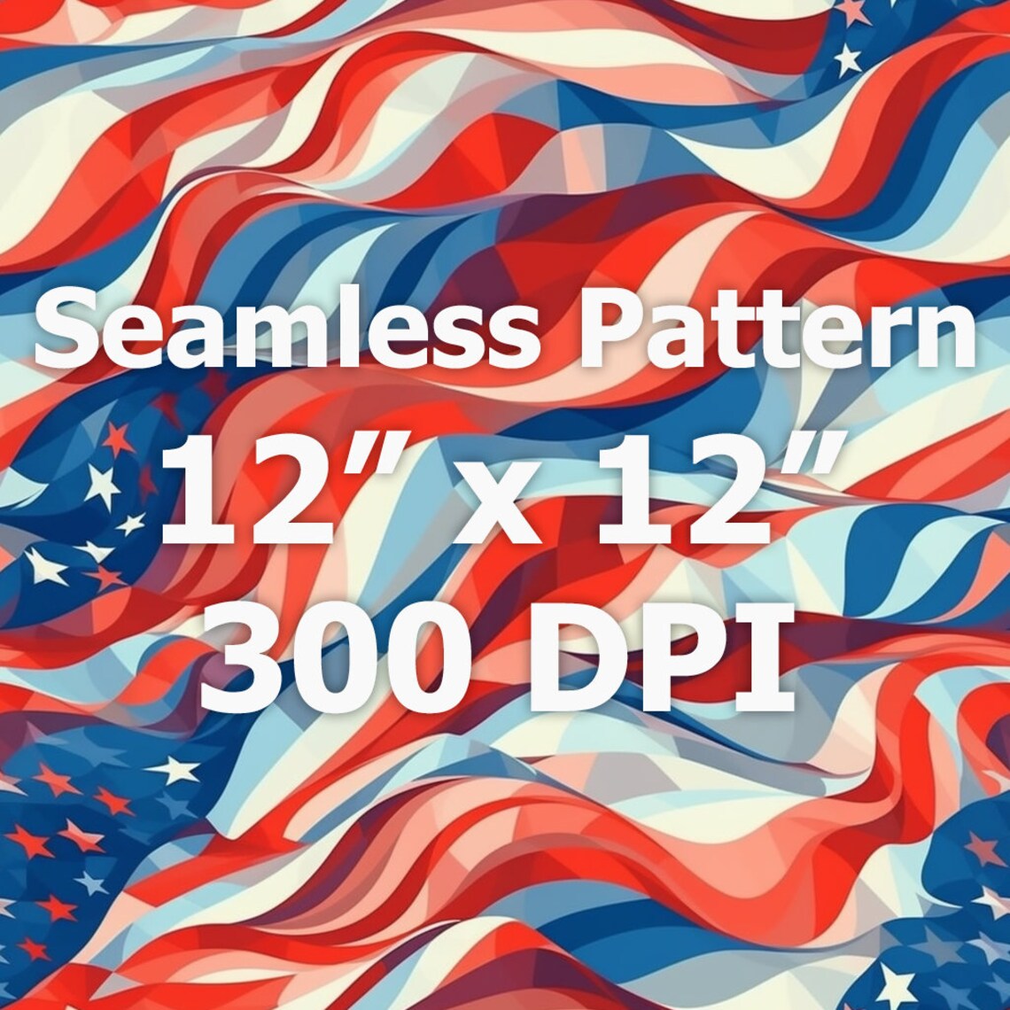 American Flag Abstract Pattern: Seamless Patriotic Designs (PNG Digital ...