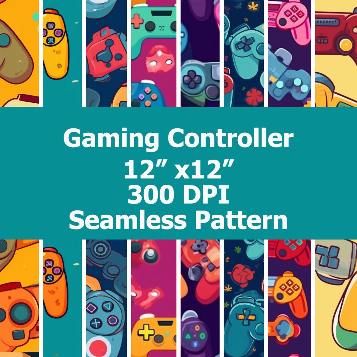 8 Seamless Gaming Controller Patterns. Gaming Controller - Etsy