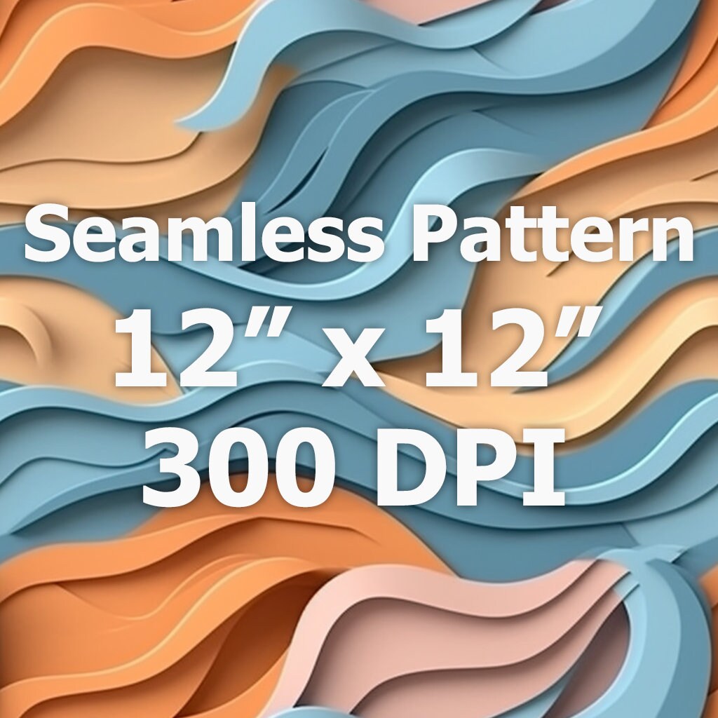 8 Seamless 3D Paper Waves Patterns. 3D Paper Waves Background ...