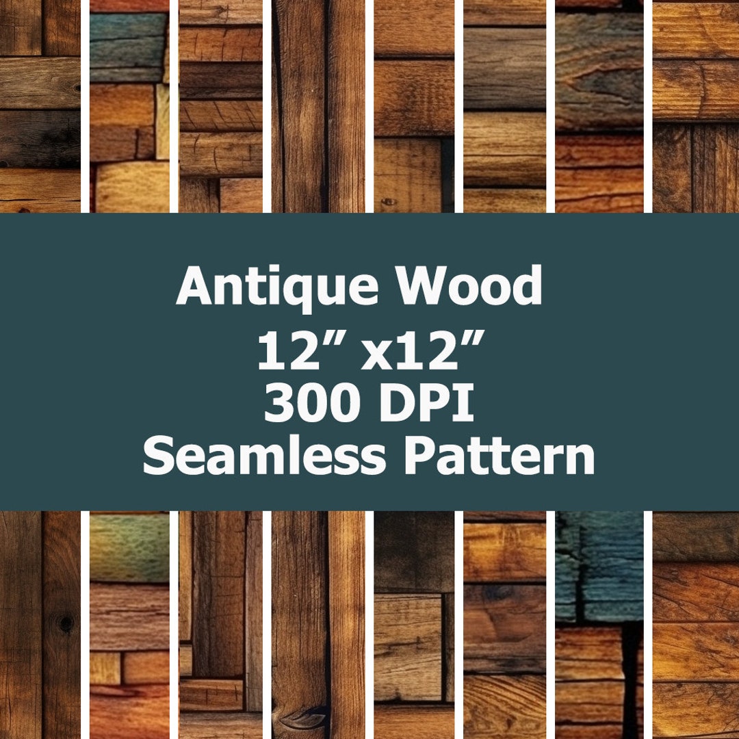 8 Antique Wood Patterns: Seamless Digital Paper (12x12 PNG) - Etsy