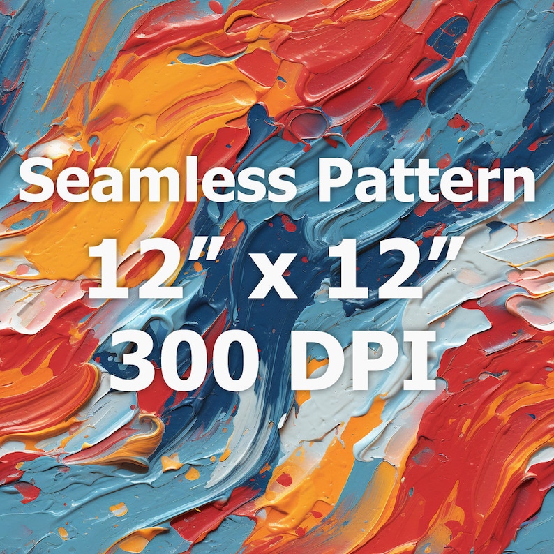 8 Seamless Thick Paint Texture Patterns. Thick Paint Texture Background. Sublimation Design ...