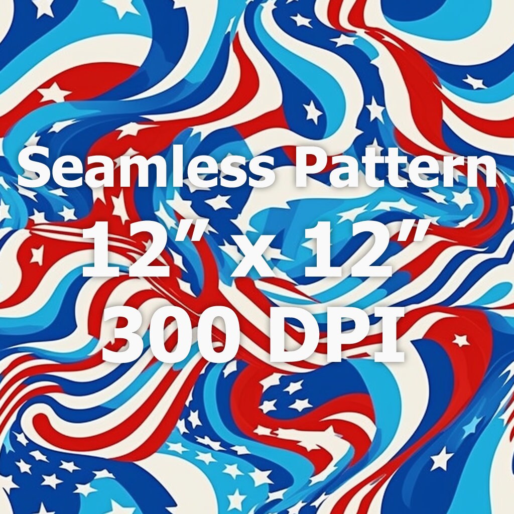American Flag Abstract Pattern: Seamless Patriotic Designs (PNG Digital ...