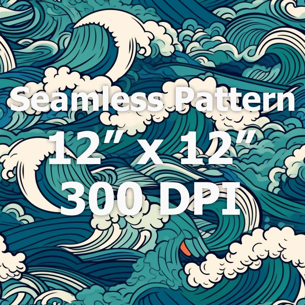 8 Seamless Waves Patterns. Waves Background. Sublimation - Etsy
