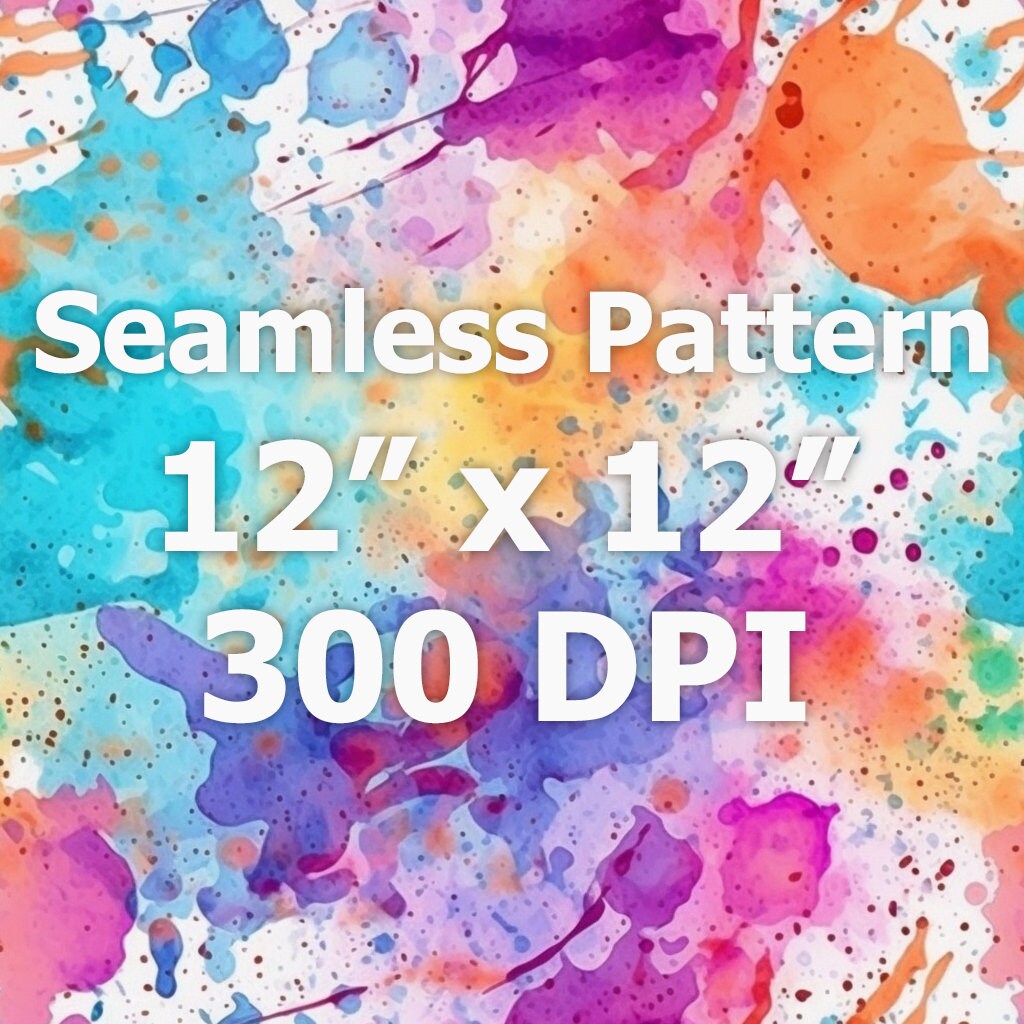 8 Seamless Water Color Splatter Patterns. Water Color Splatter ...