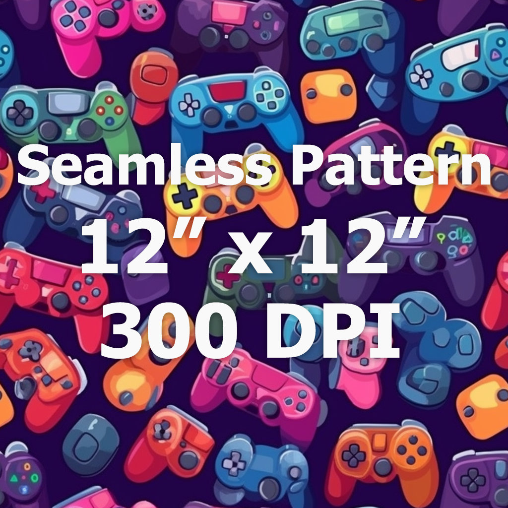 8 Seamless Gaming Controller Patterns. Gaming Controller Background ...