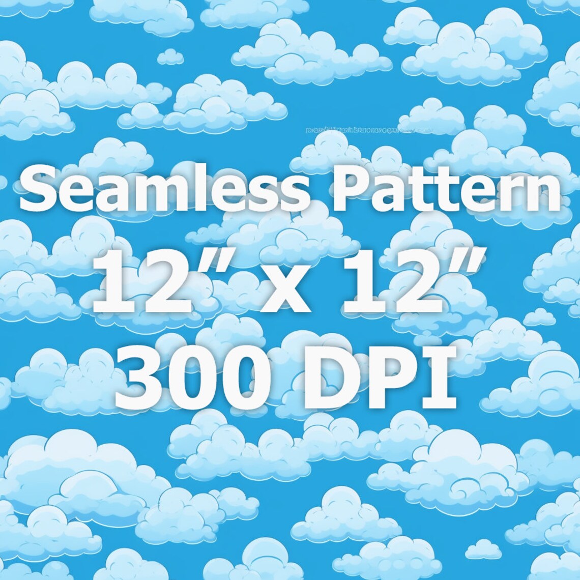 8 Seamless Clouds Patterns. Clouds Background. Sublimation Design ...